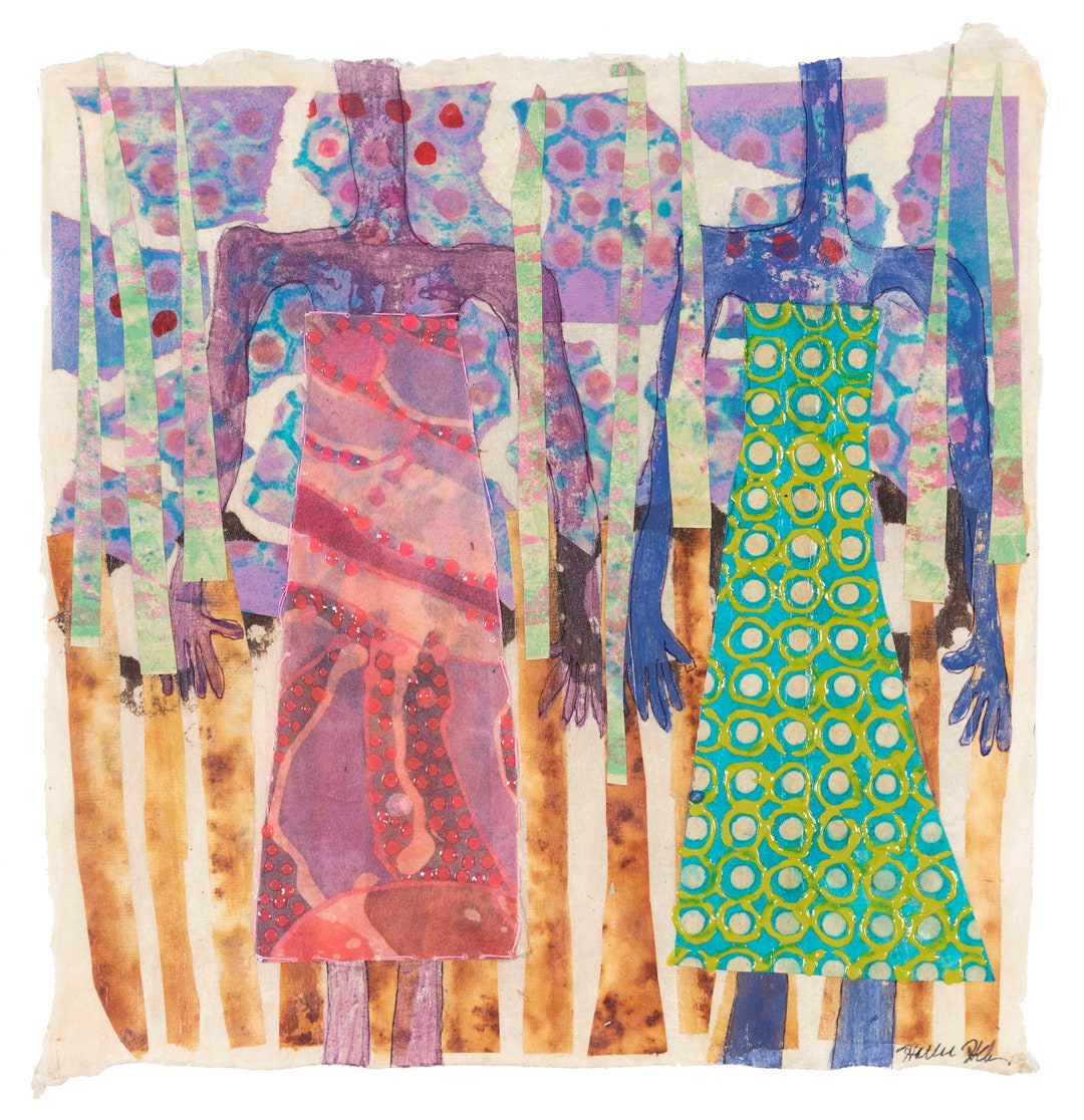 Original Collaged Artwork "embellished Figures 14" ~12x12" - Etsy