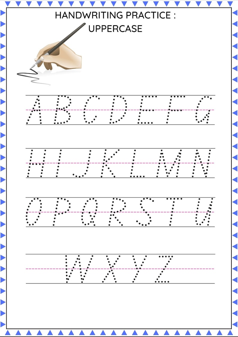 Handwriting Practice Digital Worksheet BUNDLE Alphabet Tracing Print ...