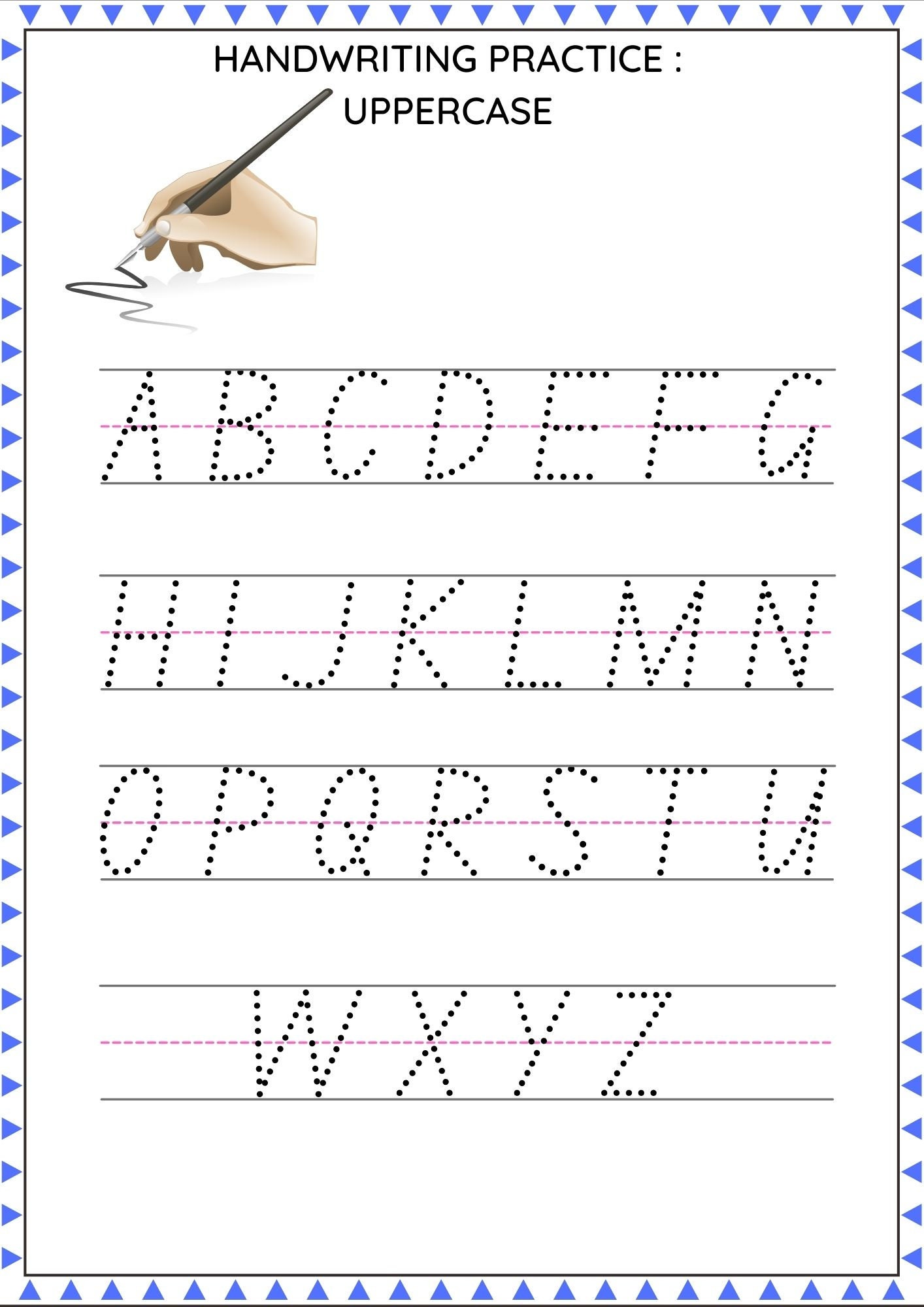 Handwriting Practice Digital Worksheet BUNDLE Alphabet Tracing Print ...