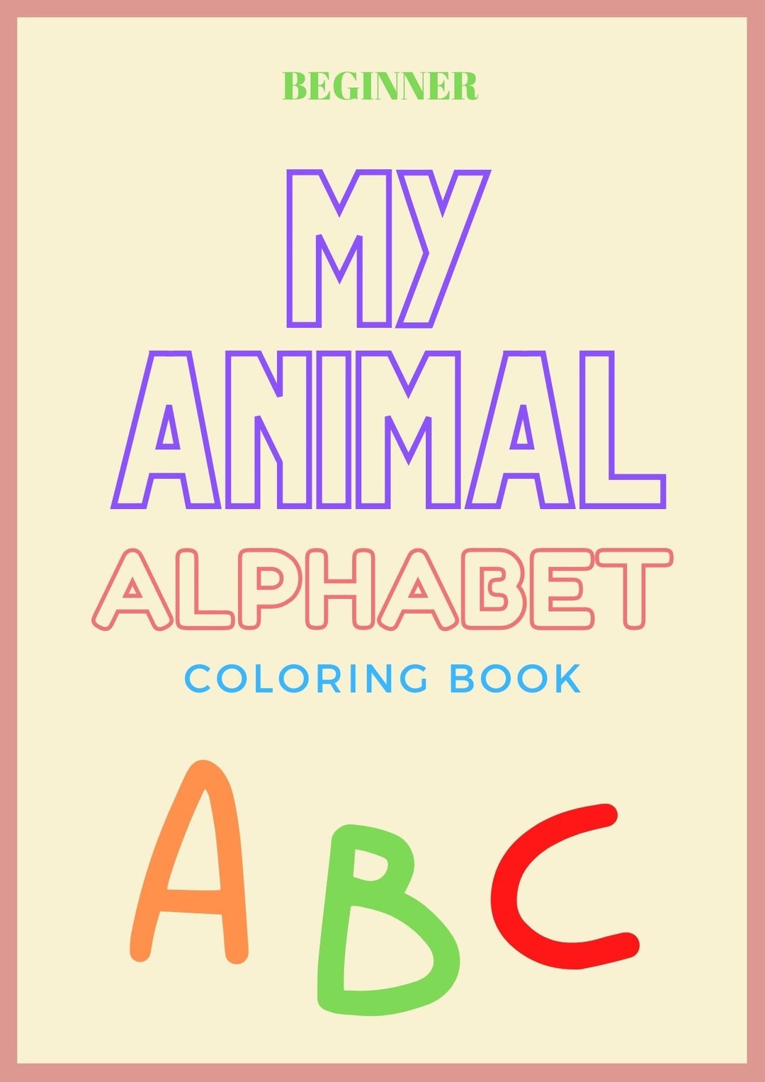 Alphabet Coloring Book. BEGINNER Digital PDF Download, Coloring ...