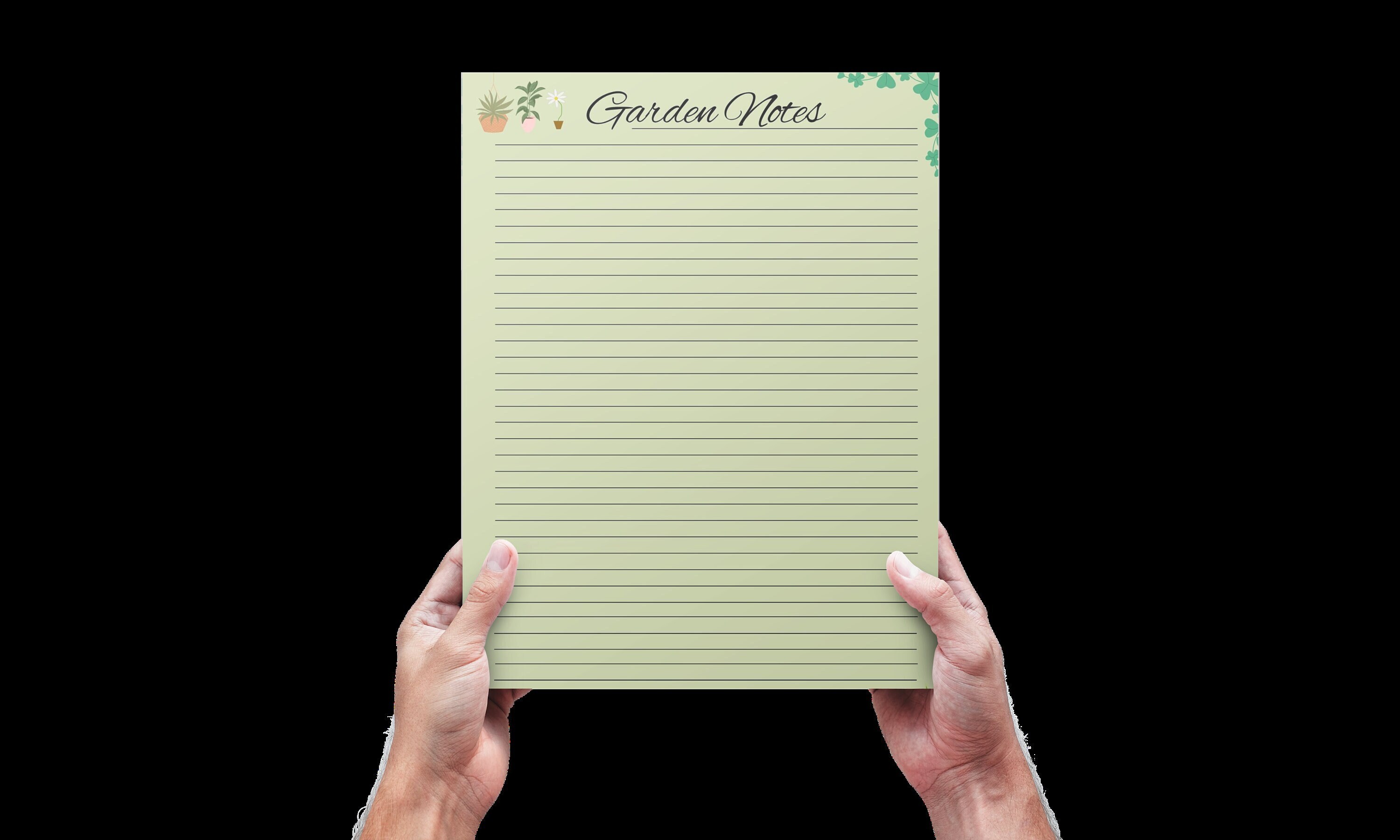 NOTES Printable for the Garden Digital Editable PDF Download Gardening ...