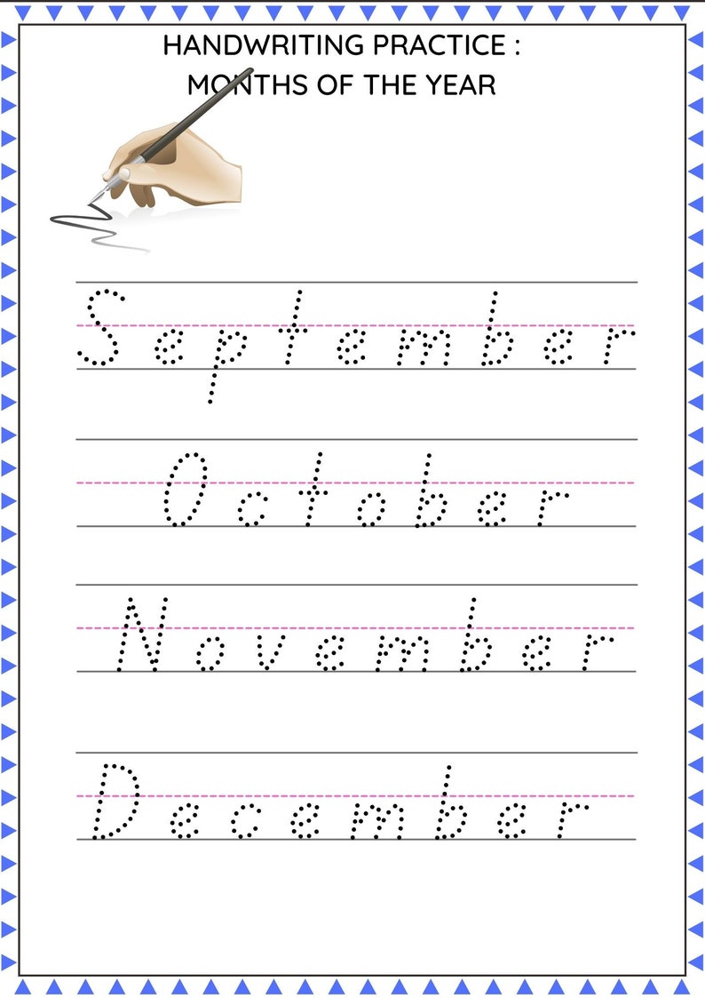 Handwriting Practice Digital Worksheet BUNDLE Alphabet Tracing Print ...
