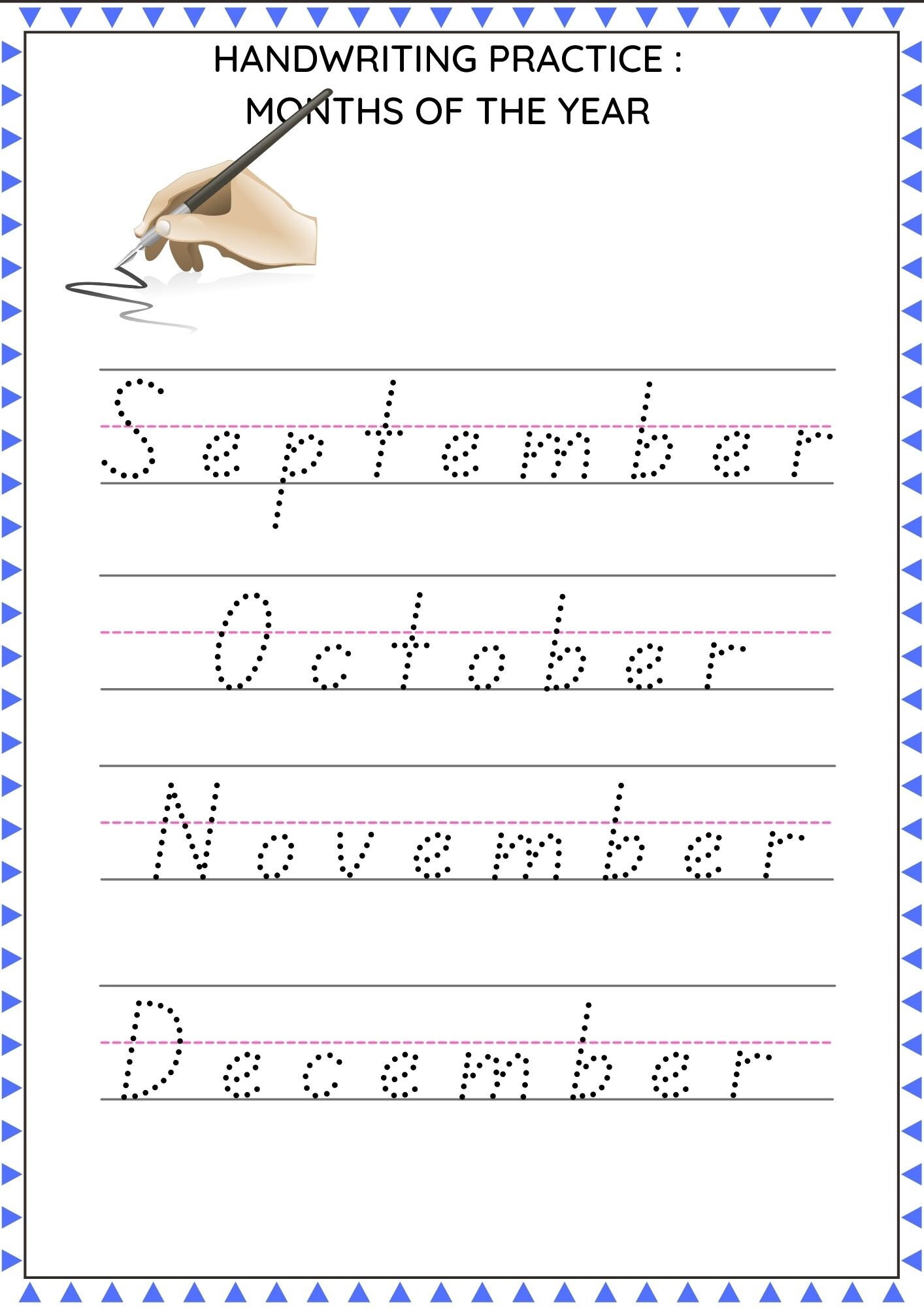 Handwriting Practice Digital Worksheet BUNDLE Alphabet Tracing Print ...