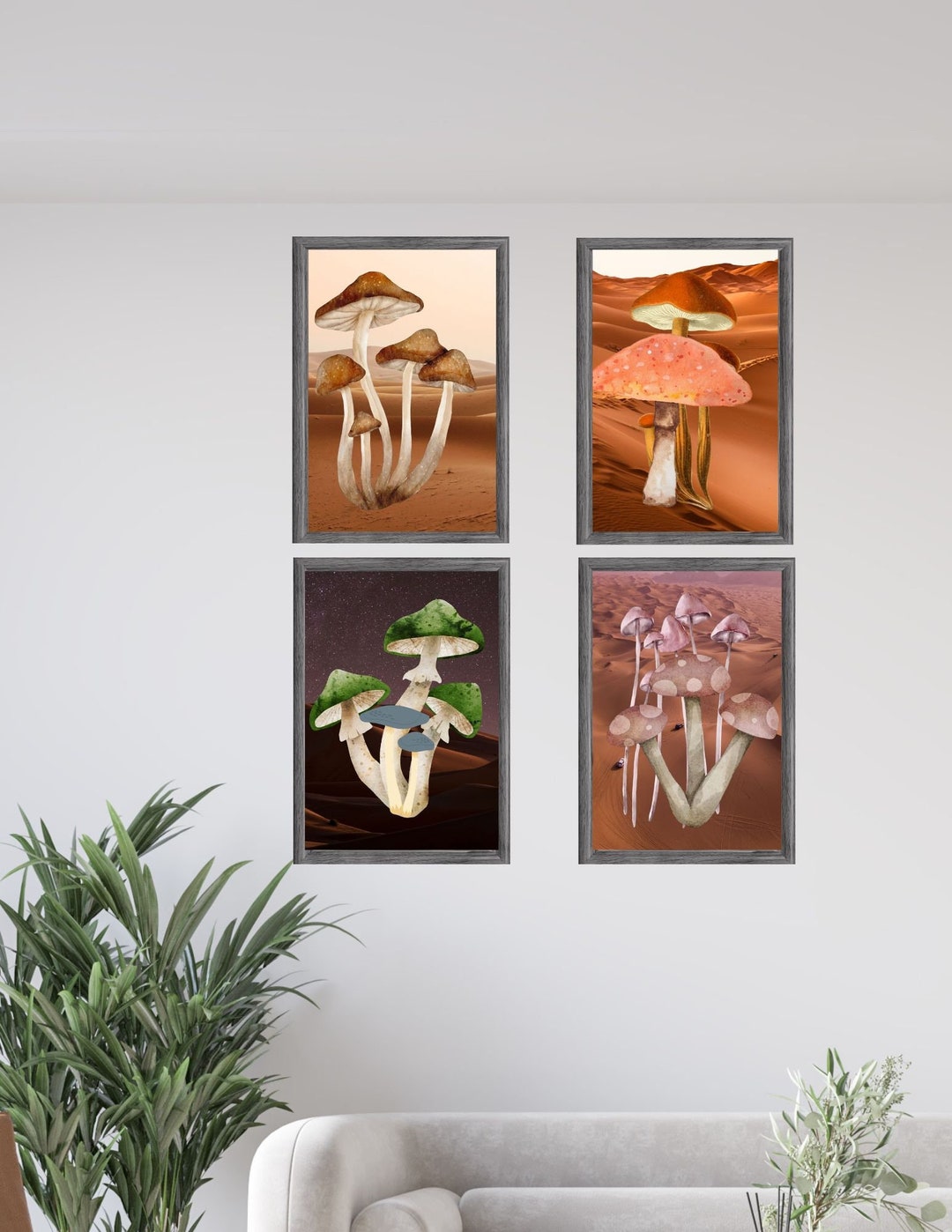 Arte mural imprimible. Descargas digitales de setas mágicas. Decoración ...