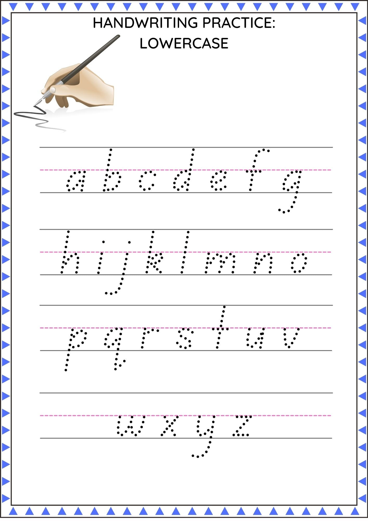 Handwriting Practice Digital Worksheet BUNDLE Alphabet Tracing Print ...