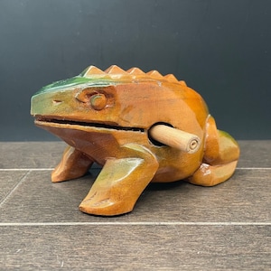 Guiro Rasp Hand Carved Frog Percussion Instrument - Etsy