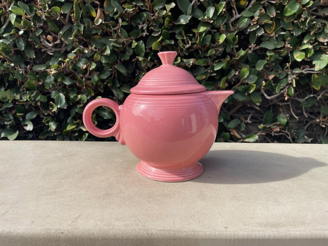 Fiesta Ware Rose Pint 1980's Art Deco Teapot & Lid by Homer Laughlin - Etsy