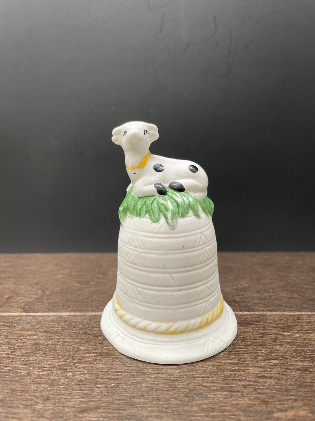 Vintage Bisque Porcelain Cow Calf Bell, 3 1/2 Inches - Etsy