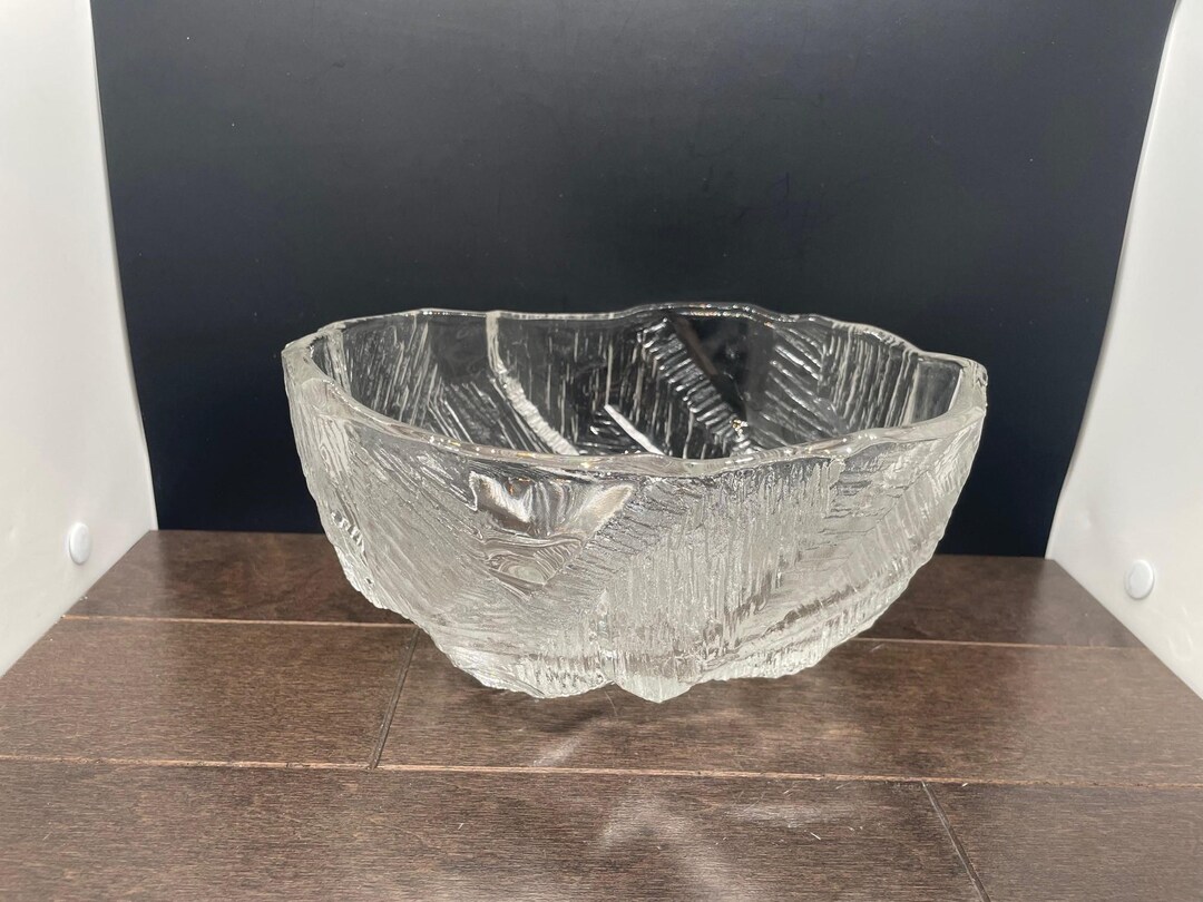 Vintage Mid-century 8 1/2" HOYA Crystal Glacier Iceberg Ice Serving ...