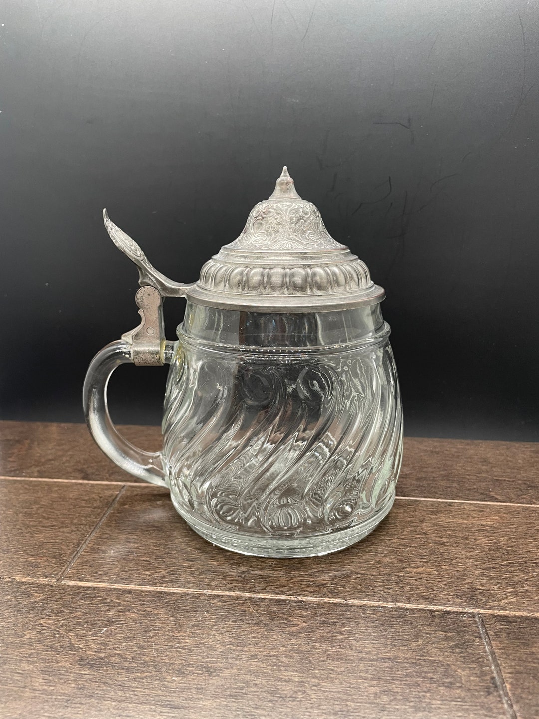 Vintage West Germany BMF Bierseidel Glass Pint Beer Stein With Metal ...