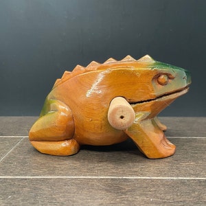 Guiro Rasp Hand Carved Frog Percussion Instrument - Etsy