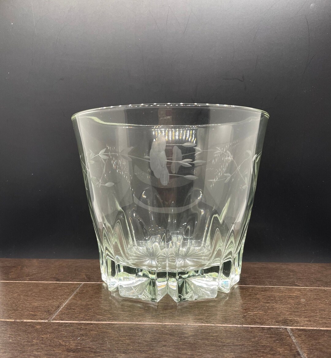 Vintage Mid-century Princess House Heritage Pattern Crystal Ice Bucket ...