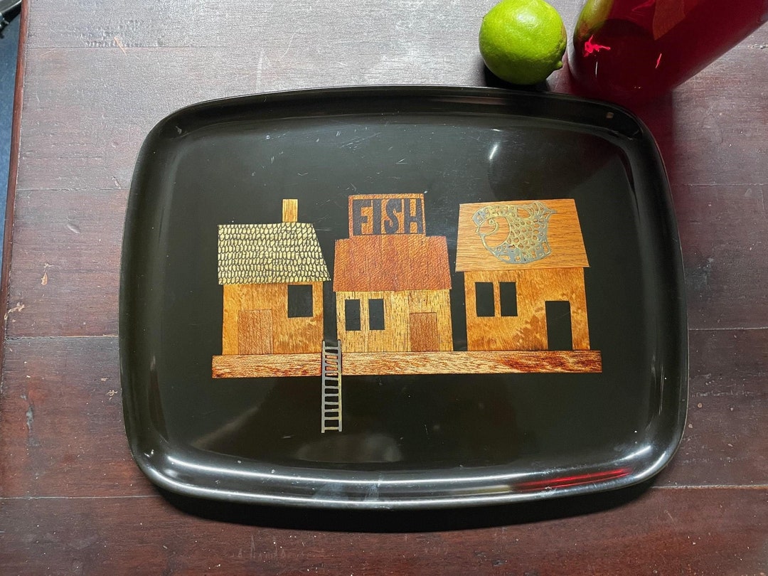 Vintage Couroc Fresh Fish Cocktail Tray, 12.5 X 9.5 - Etsy
