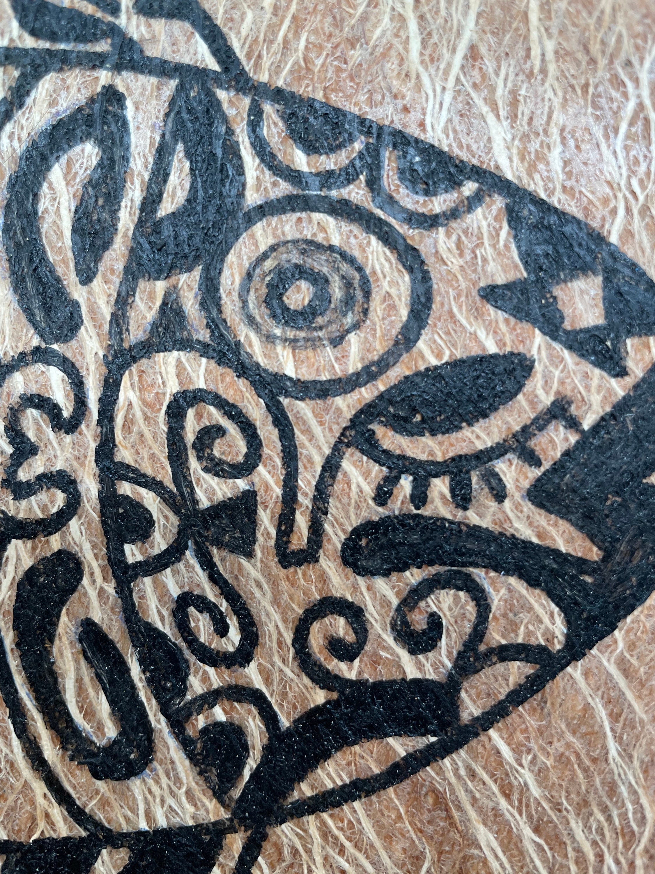 Block Print Fish on Natural Fiber - Etsy