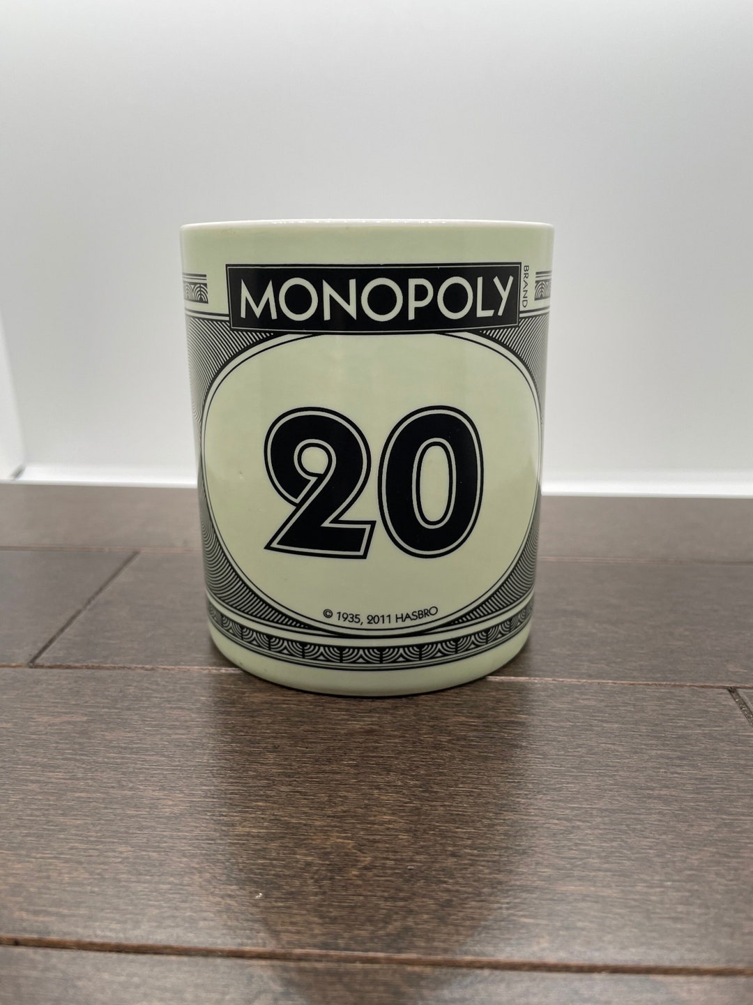 Monopoly Game Coffee Mug With 20 Dollar Bill - Etsy