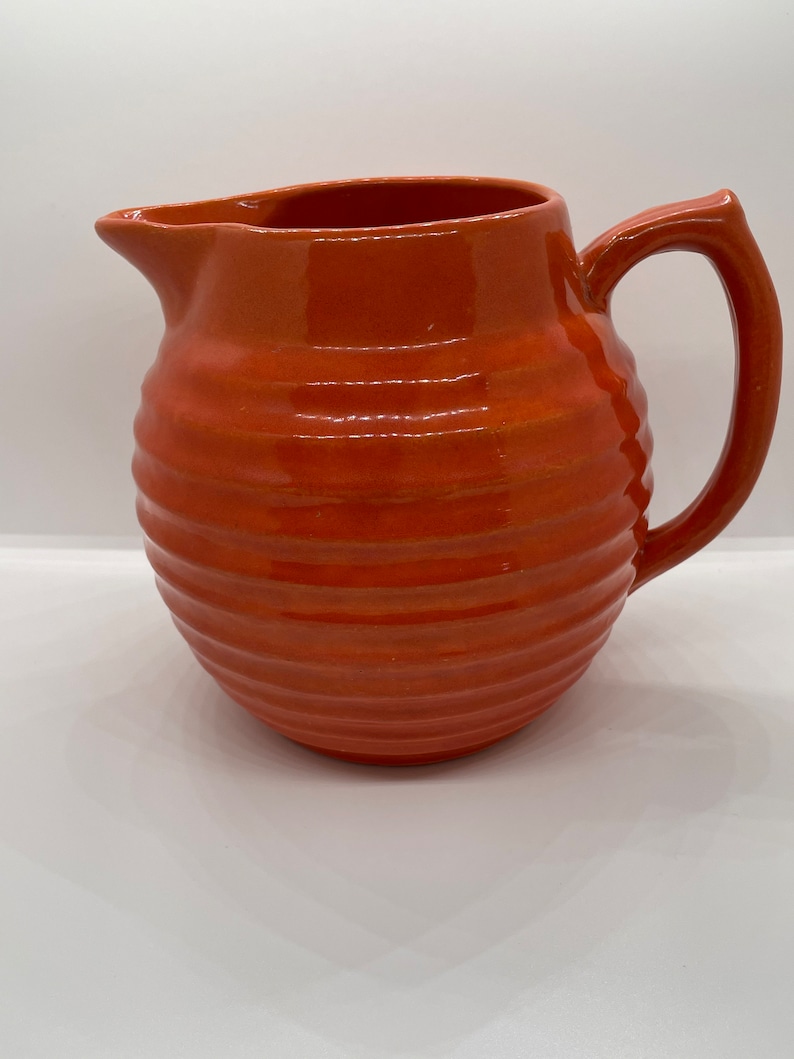 Bauer Pottery Orange Ringware Pottery 2 Qt Pitcher, 1940's - Etsy