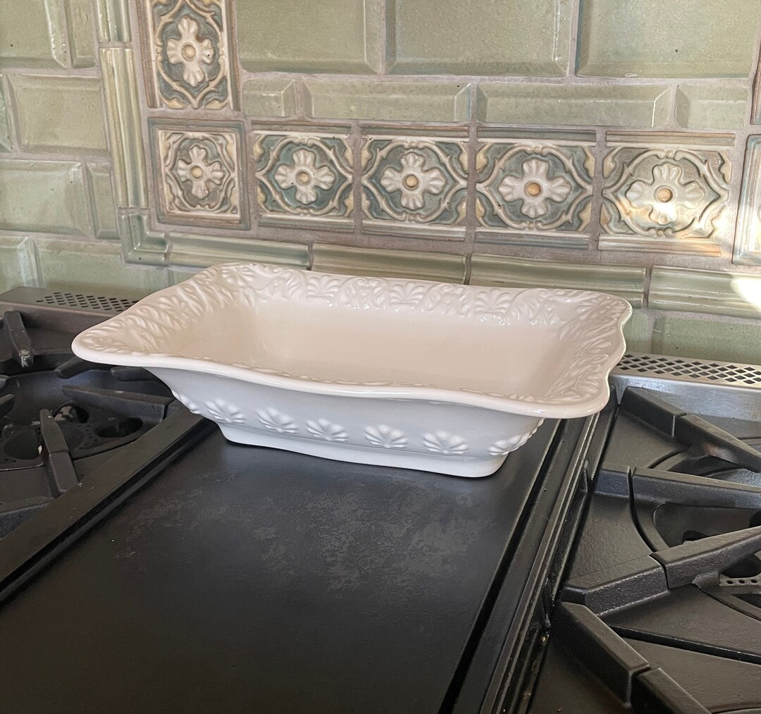 White Bizzirri Service Dish, 12", Set of Two, Made in Italy - Etsy