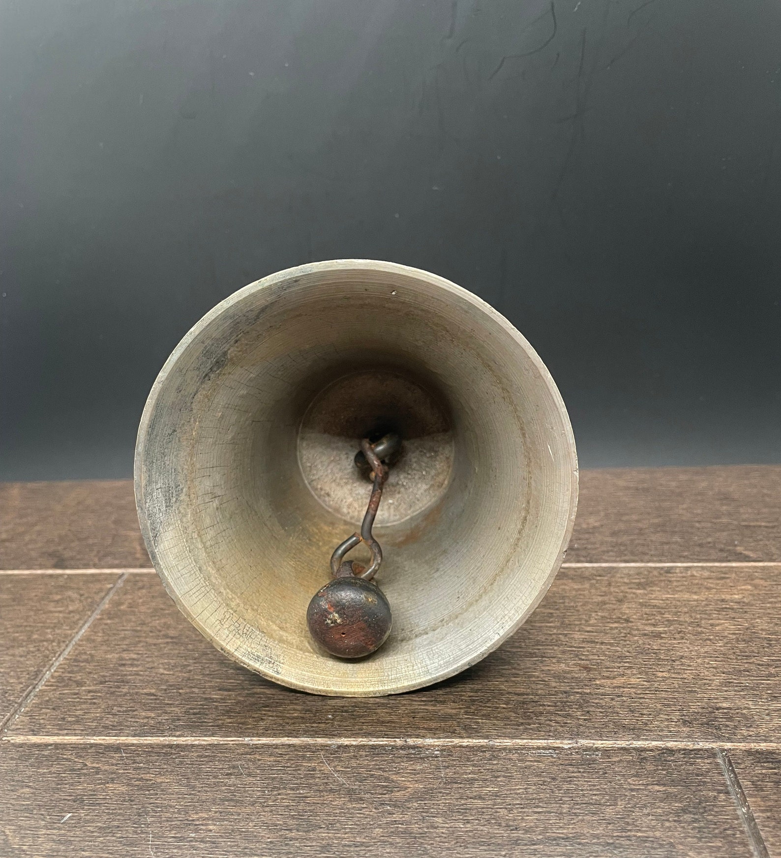Antique Brass and Wood Handheld School Bell, 6" - Etsy