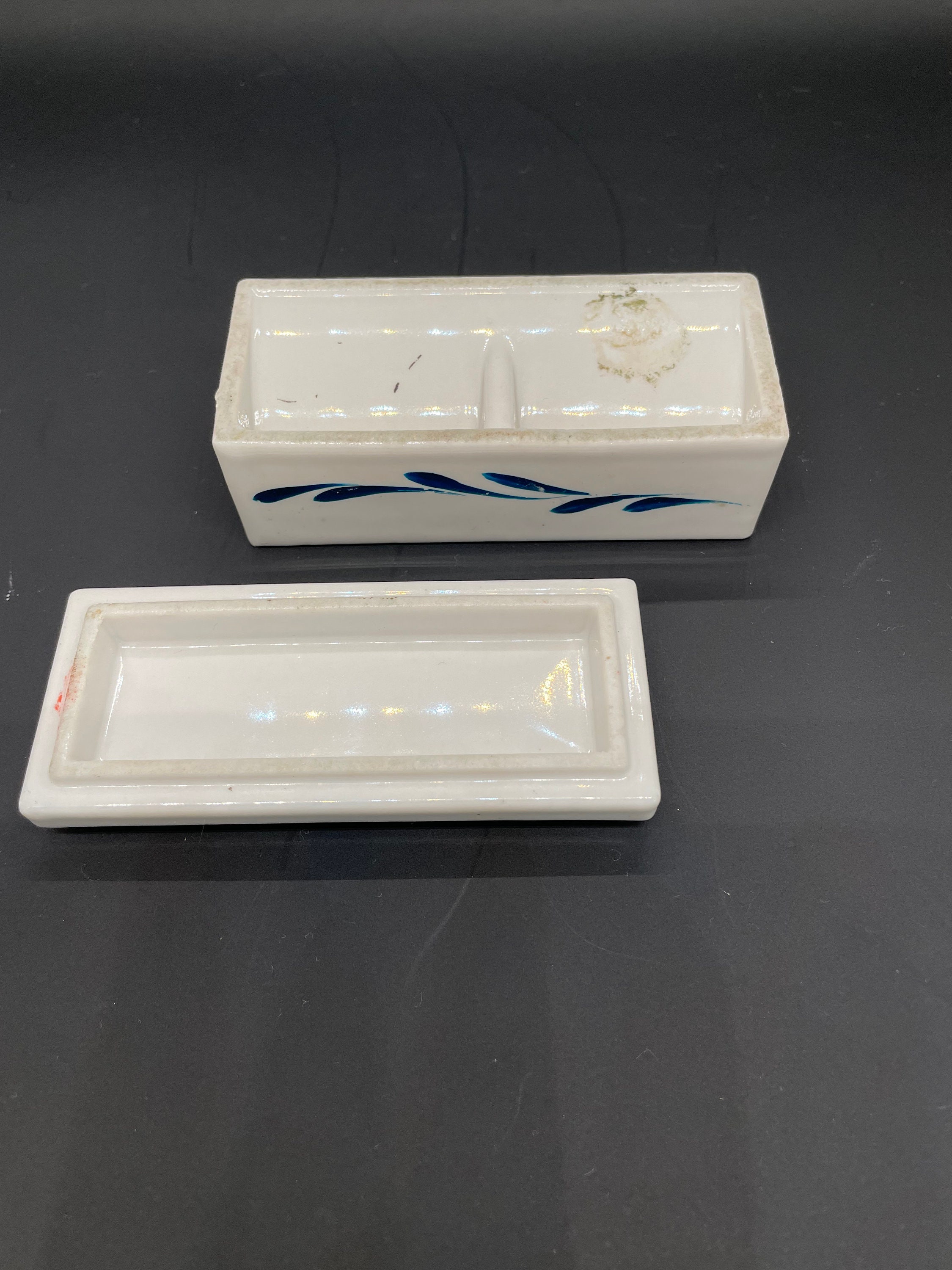 Elfinware Porcelain Postage Stamp, Trinket Box, Handpainted, German ...