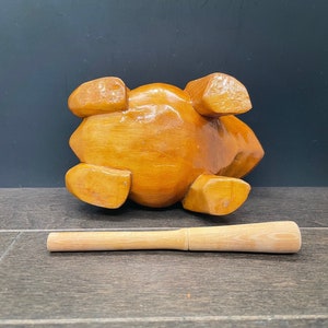 Guiro Rasp Hand Carved Frog Percussion Instrument - Etsy
