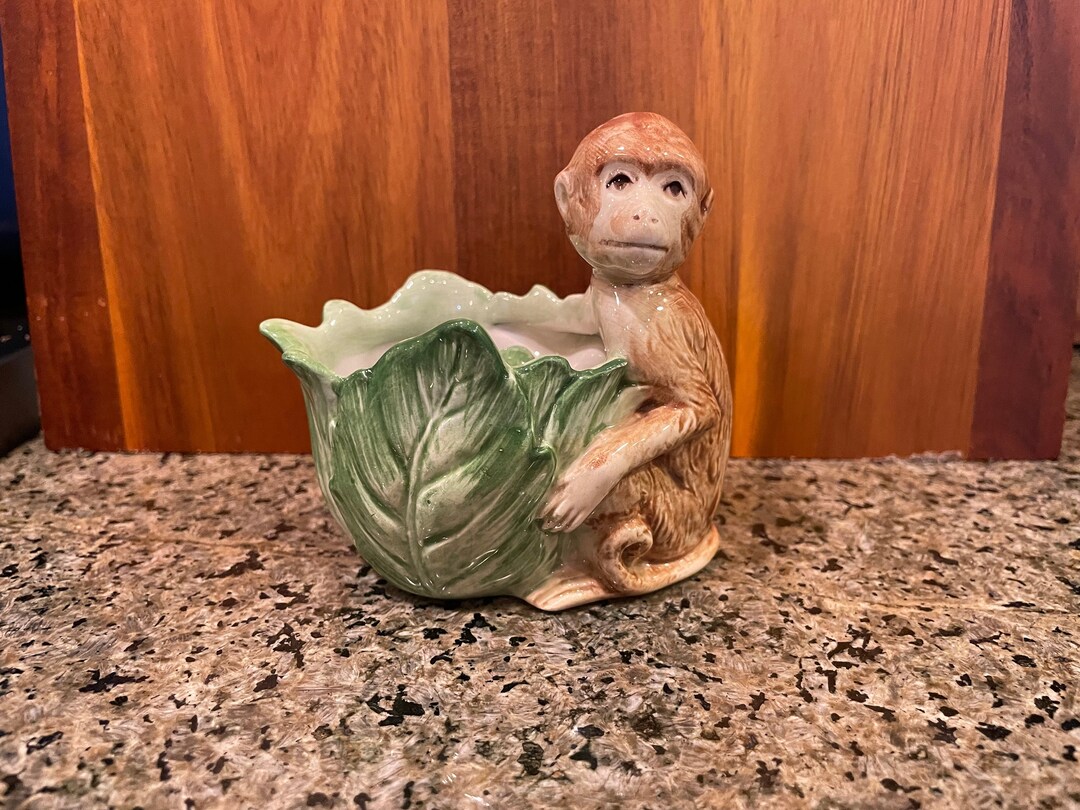 Vintage Fitz and Floyd Rainforest Monkey Candleholder - Etsy