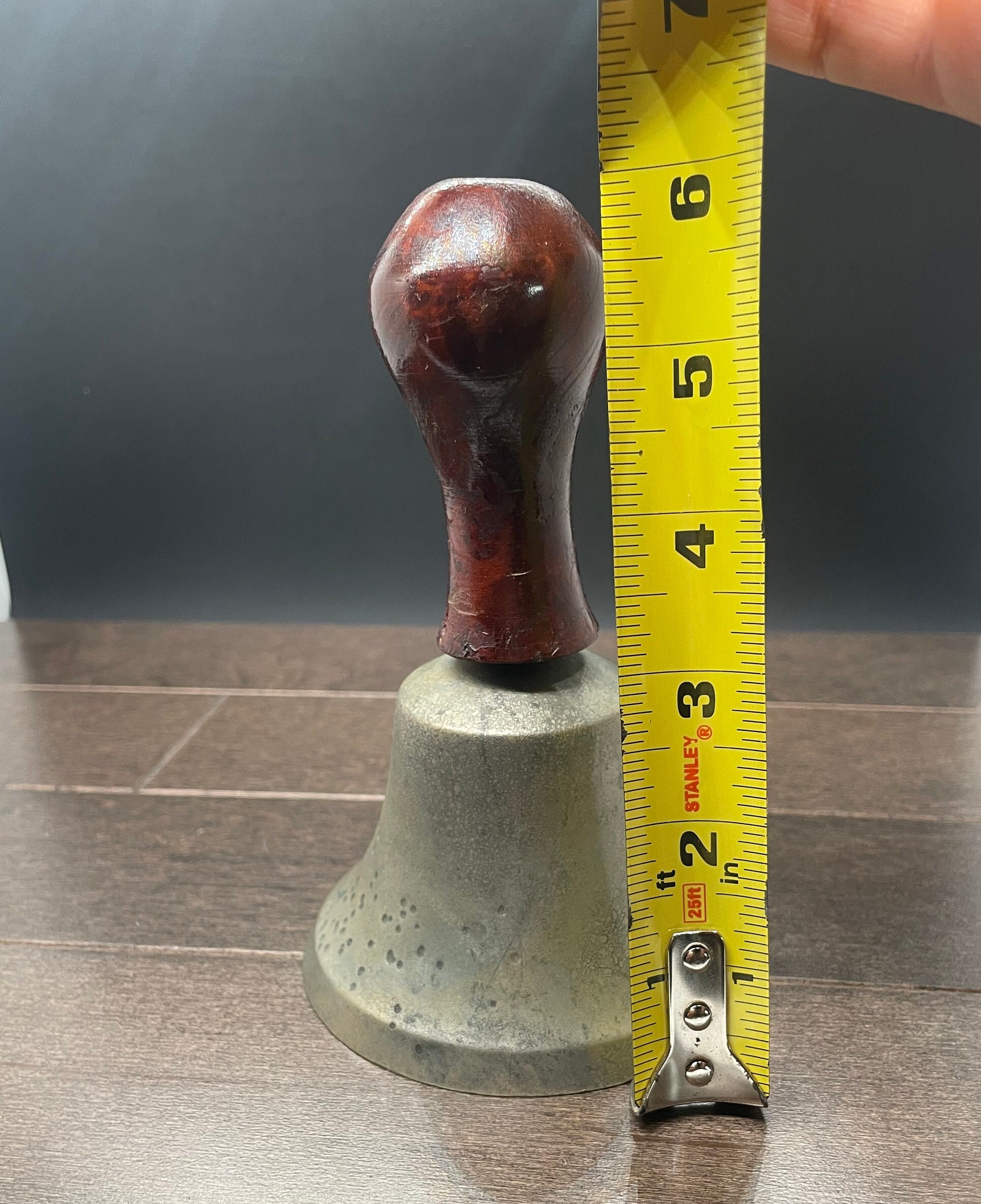 Antique Brass and Wood Handheld School Bell, 6" - Etsy