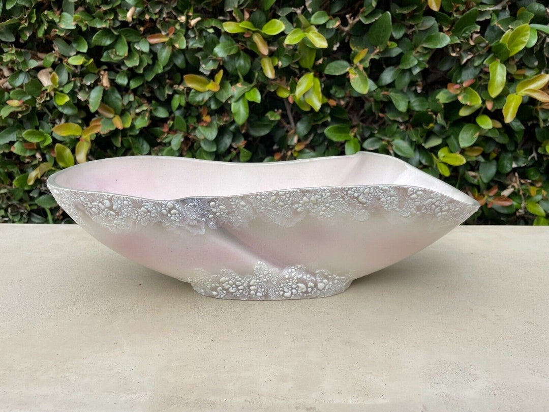 Vintage Hull Pottery Console Bowl, Very RARE Pattern, 14" Long - Etsy