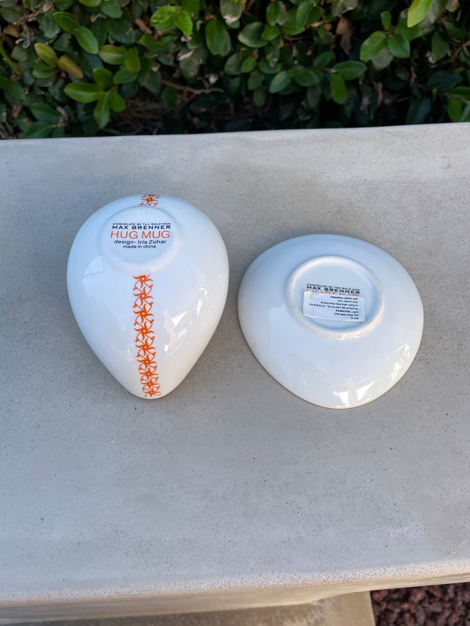 Hug Mug Ceramic Cup & Saucer by Max Brenner Chocolate Design - Etsy