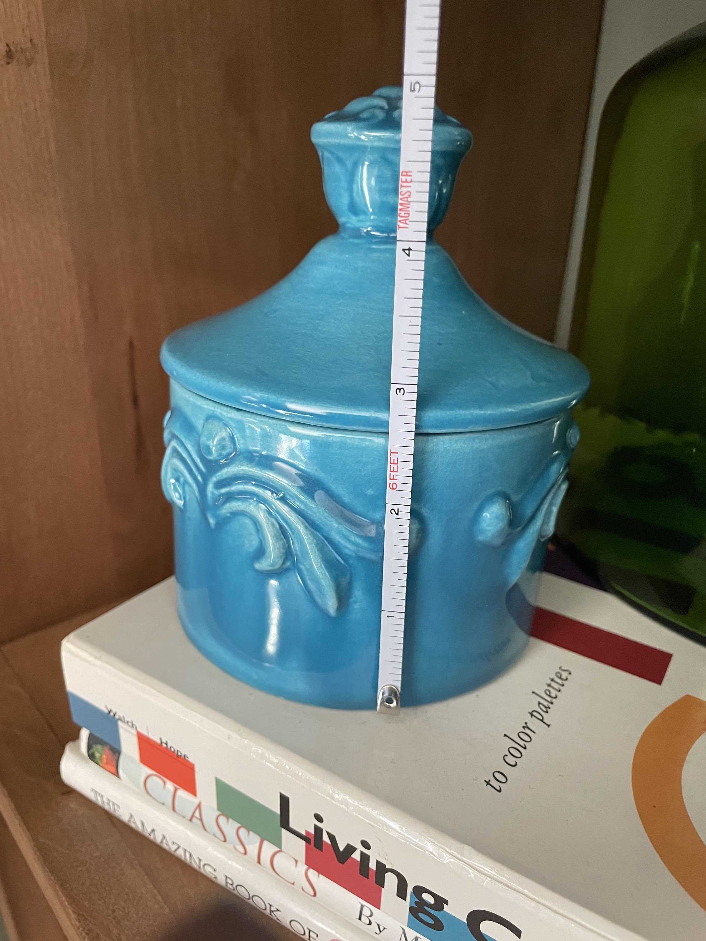 Lidded Blue Pottery Jar, Hand Made, Signed Limor - Etsy