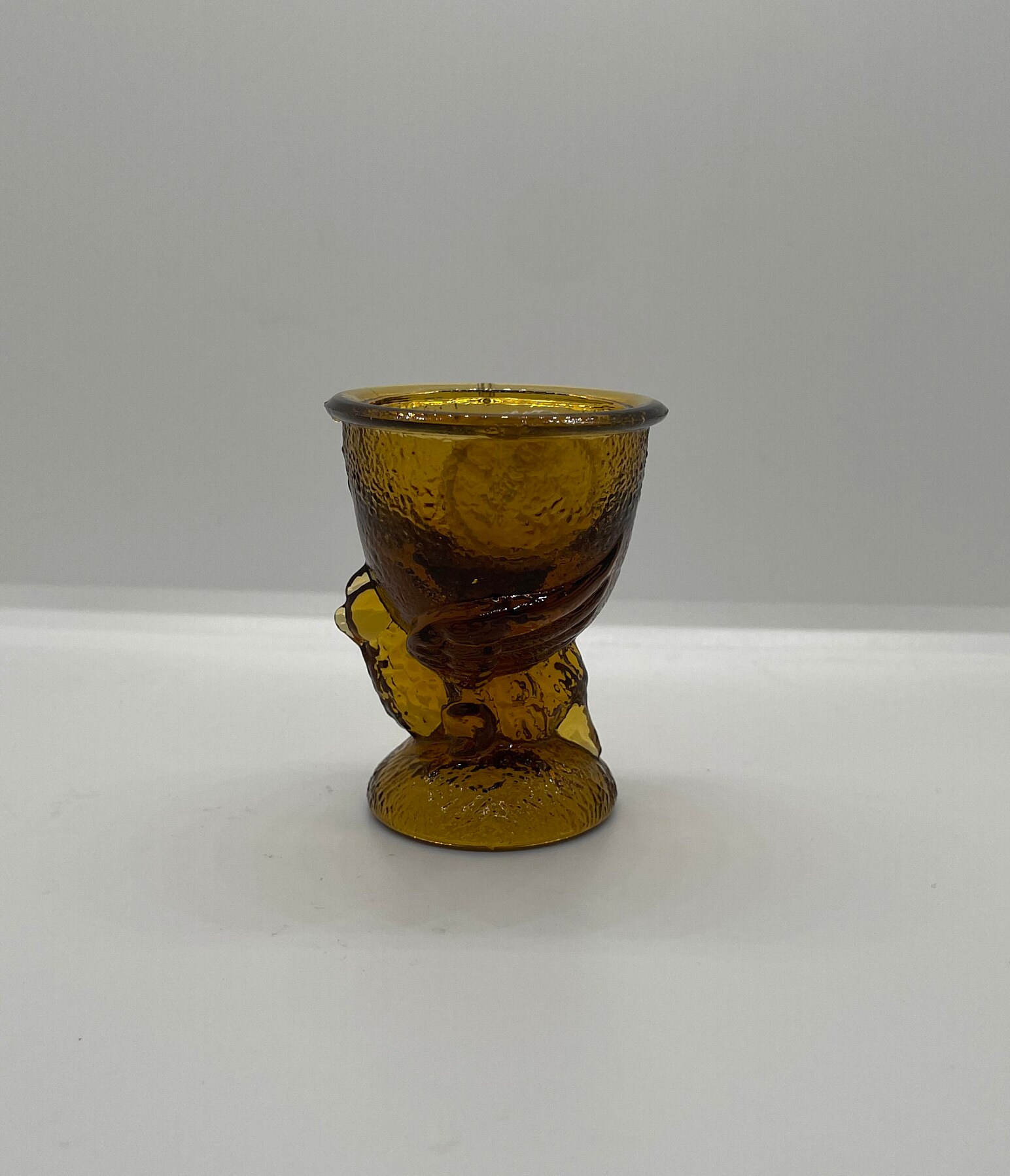 French Amber Glass Chicken Egg Cup, Marked PV France Vintage - Etsy