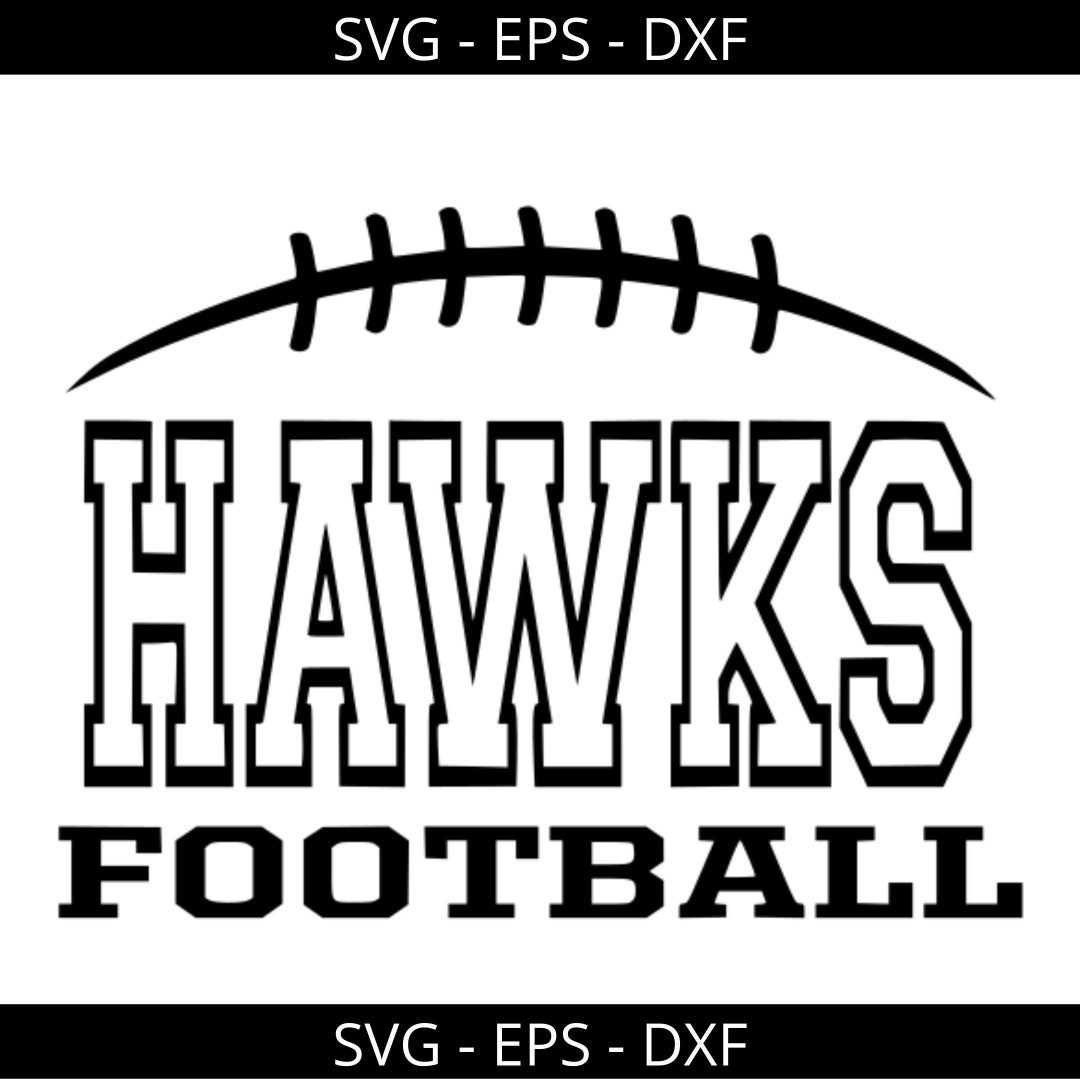 Hawks Football SVG Cut File - Etsy