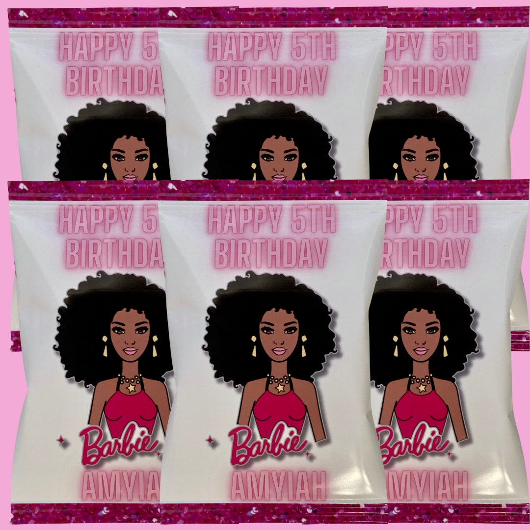 Custom Barbie Chip Bags Party Favors - Etsy