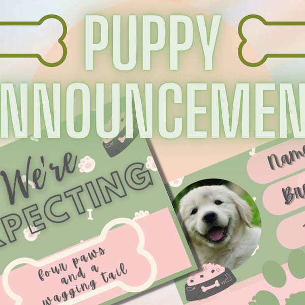 Puppy Announcement - Etsy