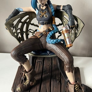 Jinx on the Chair Arcane League of Legends - Etsy