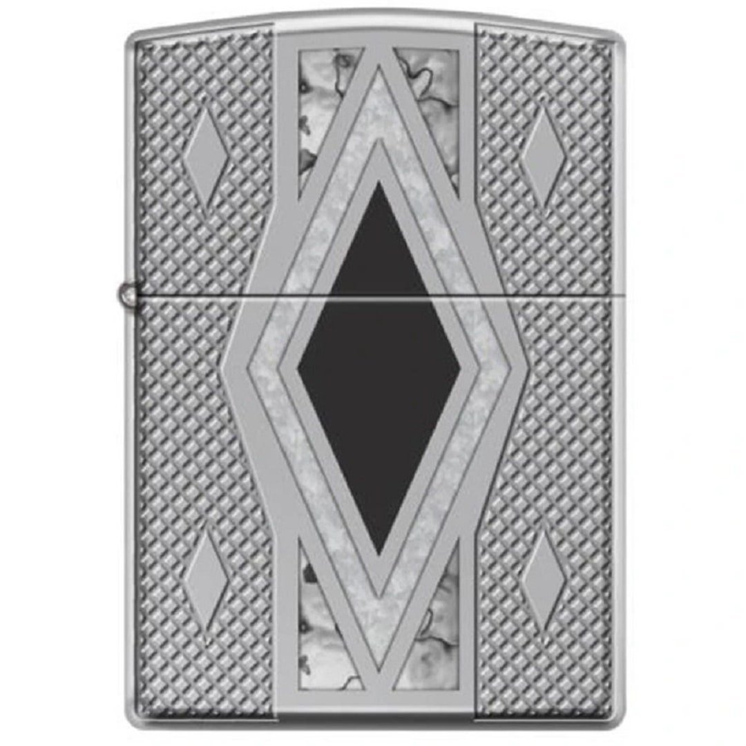 Zippo Custom Design Elegant Diamond High Polish Chrome Armor - Etsy