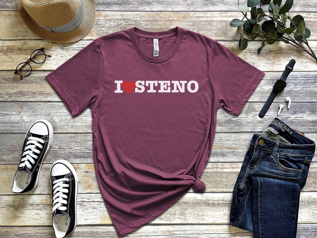 I Love Steno T-shirt, Court Reporting, Court Reporter Shirt ...