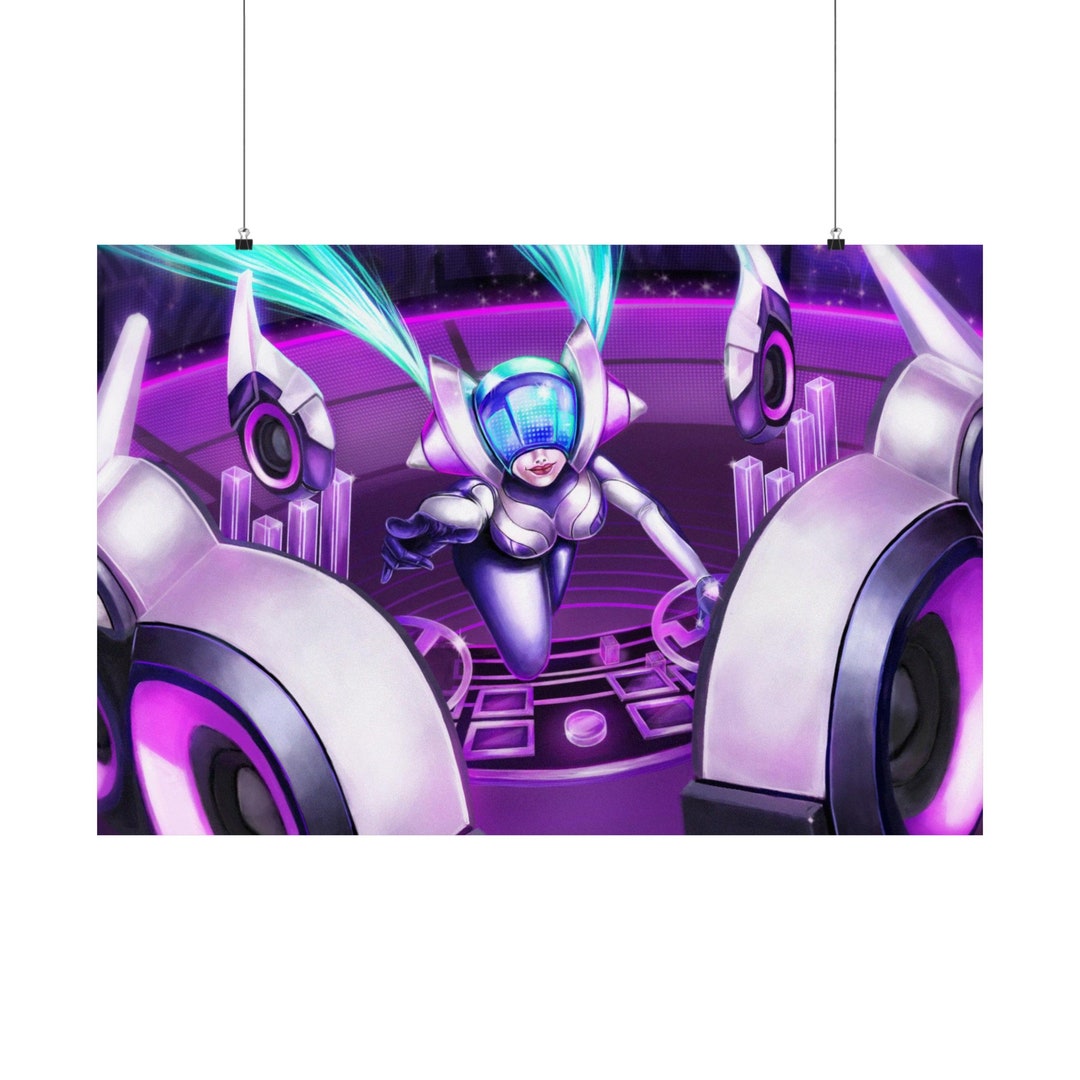 League of Legends: DJ Sona Print big/league of Legends Art/ Wall Art ...
