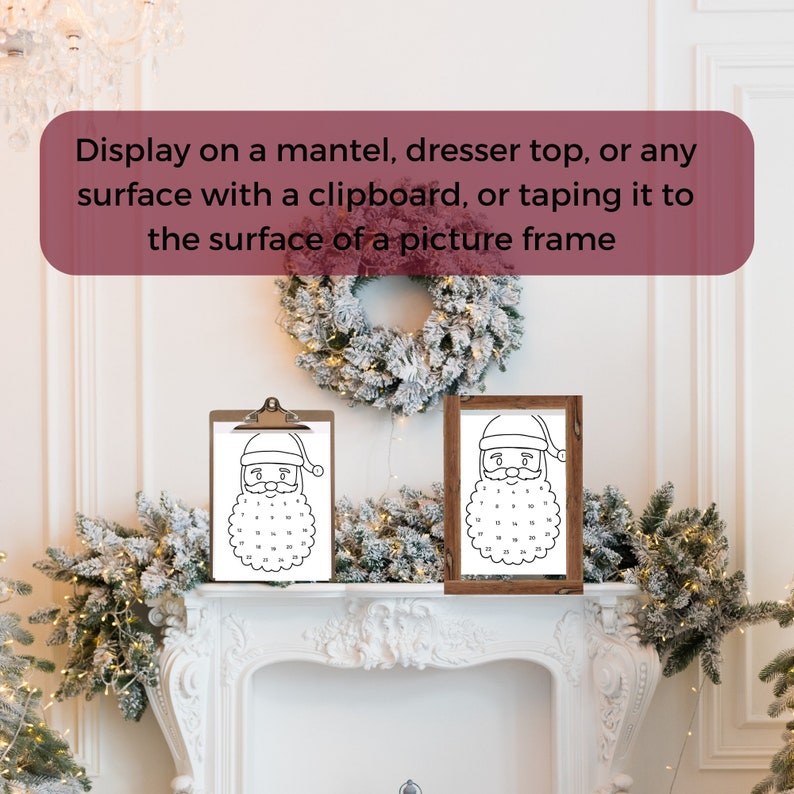 Santa Advent Calendar for Kids - Instant Download - Etsy