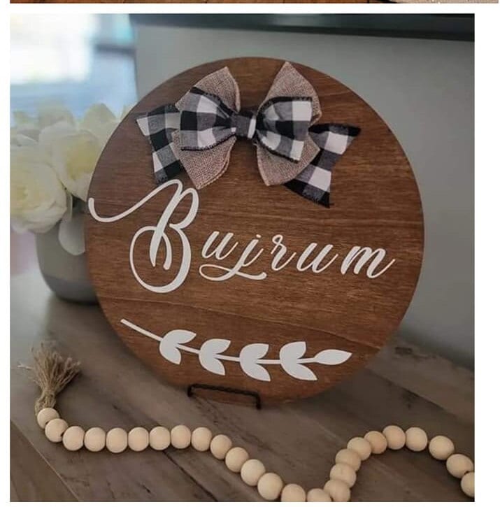 Bujrum Signbosnian Home Décorwelcome Sign Rustic Home Décor Wood Signs ...