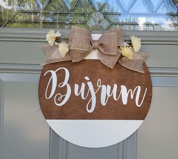 Bujrum Sign Bosnian Décor Welcome Sign Rustic Home Décor Wood Signs ...