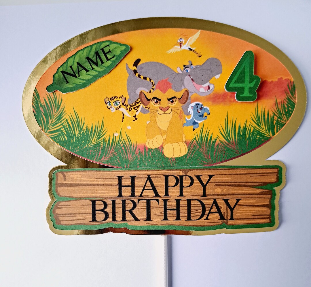 Lion King/guard Cake Topper Personalised X1 - Etsy