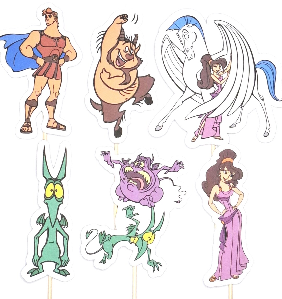 Hercules Cupcake Toppers X6, Different Designs Available - Etsy