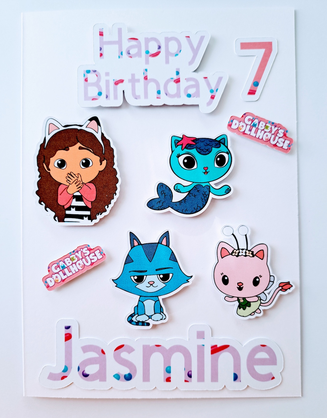 Gabbys Dollhouse Birthday Card Personalised NAME & Age 3d X1 - Etsy