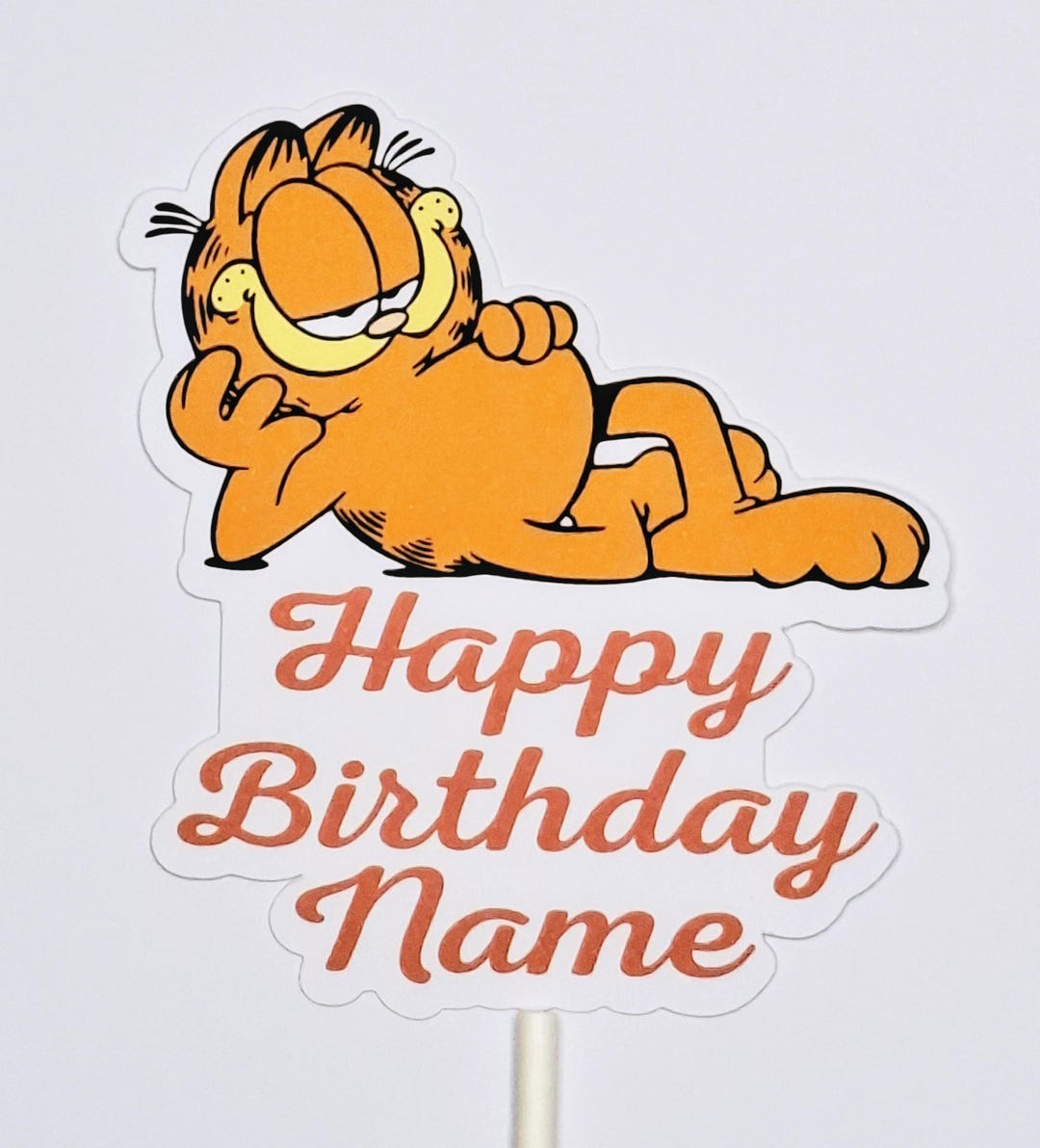 Garfield Cake Topper X1 Personalised - Etsy