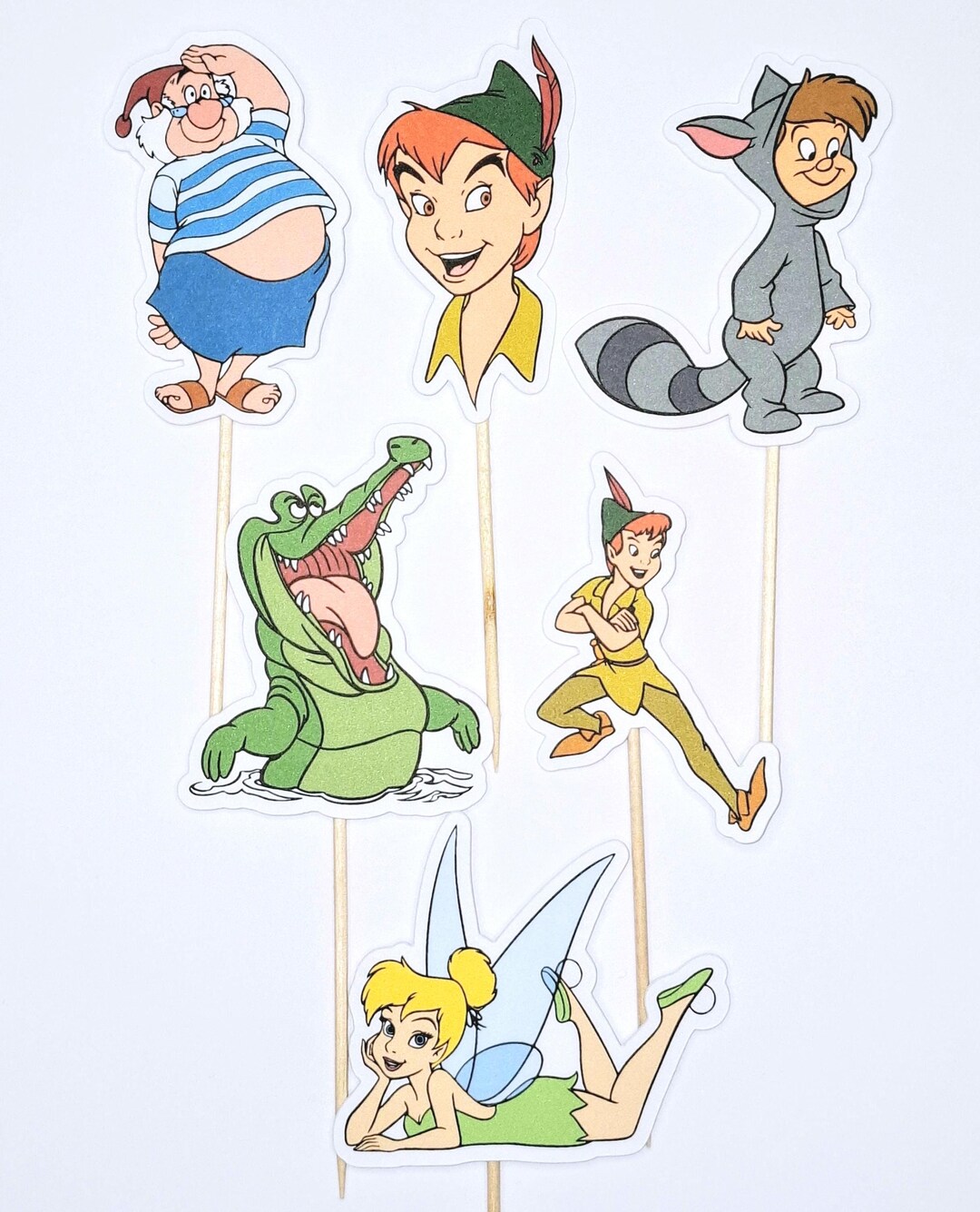 Peter Pan Cupcake Toppers X6, Different Designs Available - Etsy