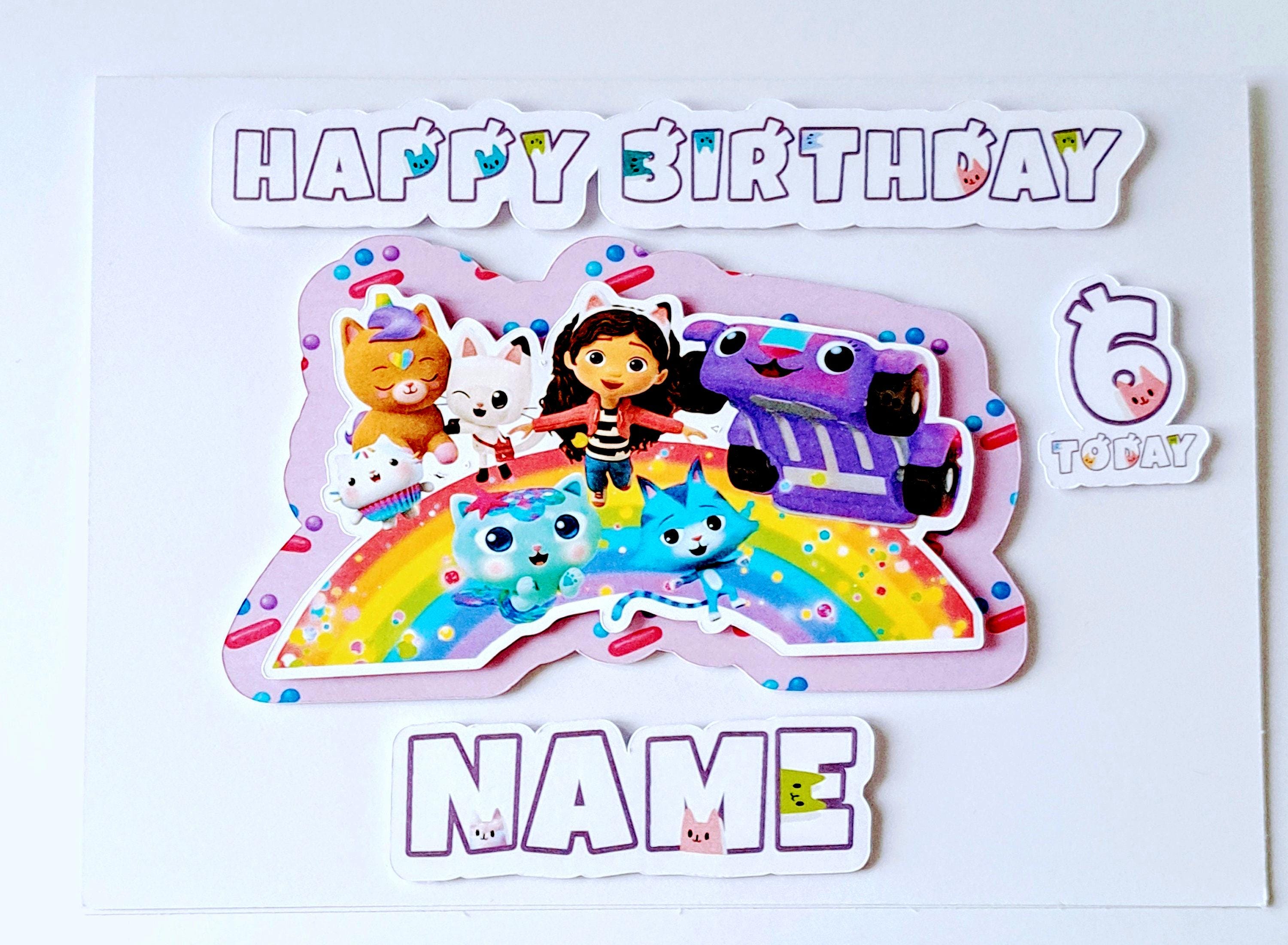Gabbys Dollhouse Birthday Card Personalised Any NAME & Age X1 - Etsy UK