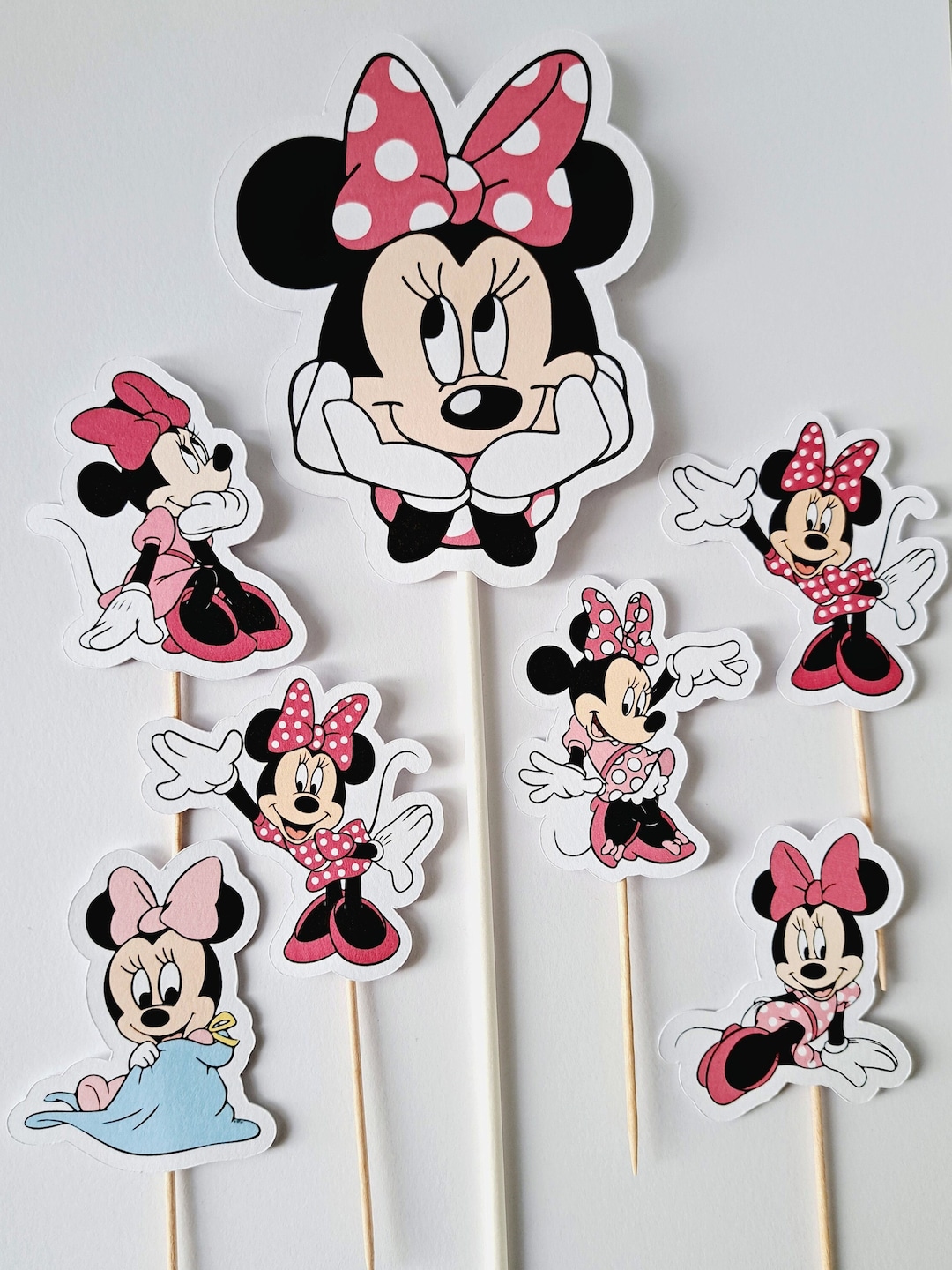 Minnie Mouse Cake Topper Set - Etsy UK