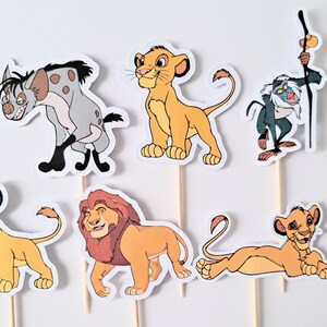 The Lion King/simba Cupcake Toppers X 6, Different Designs Available ...