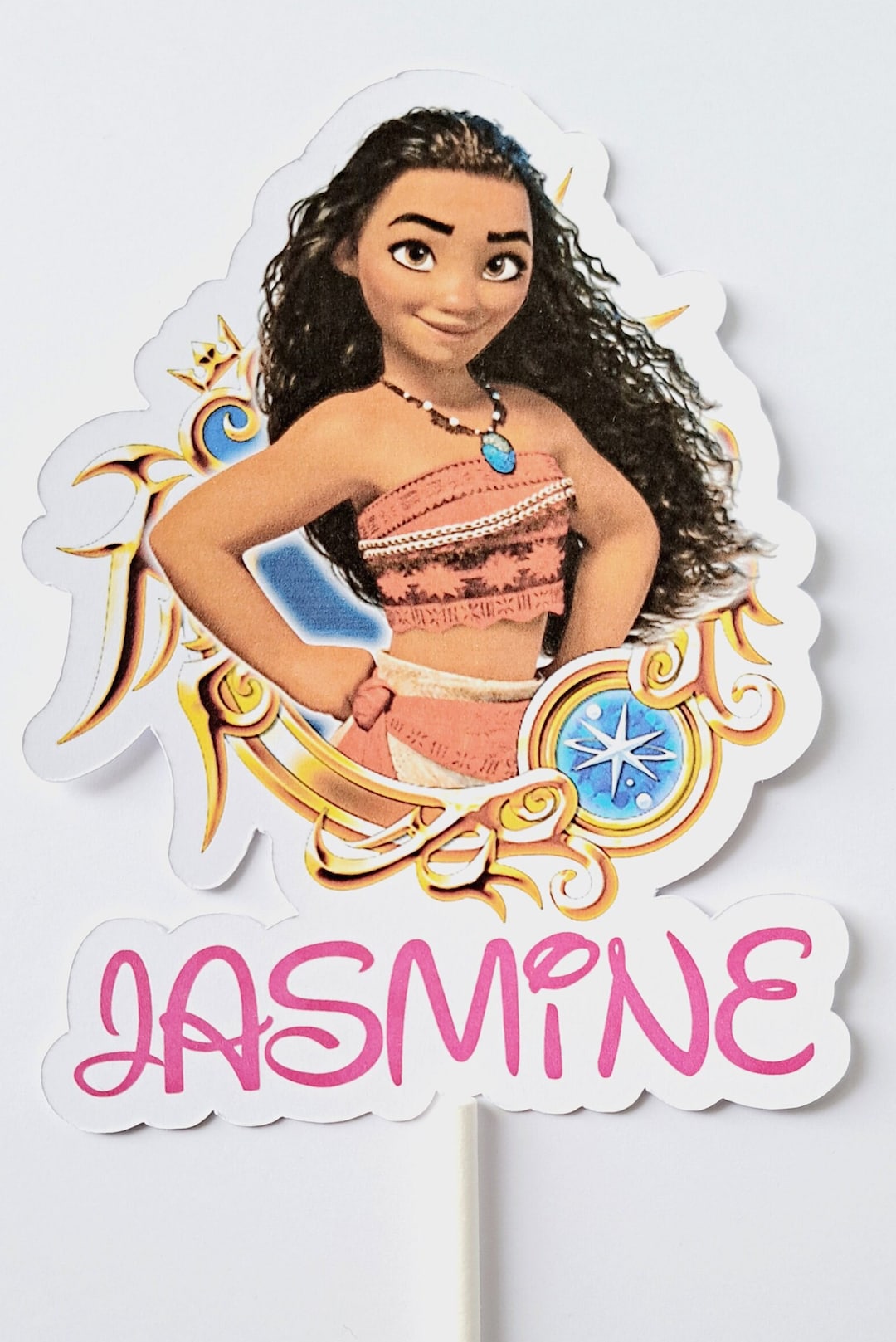 Princess Cake Topper Personalised Mulan, Elena, Raya, Frozen, Moana ...
