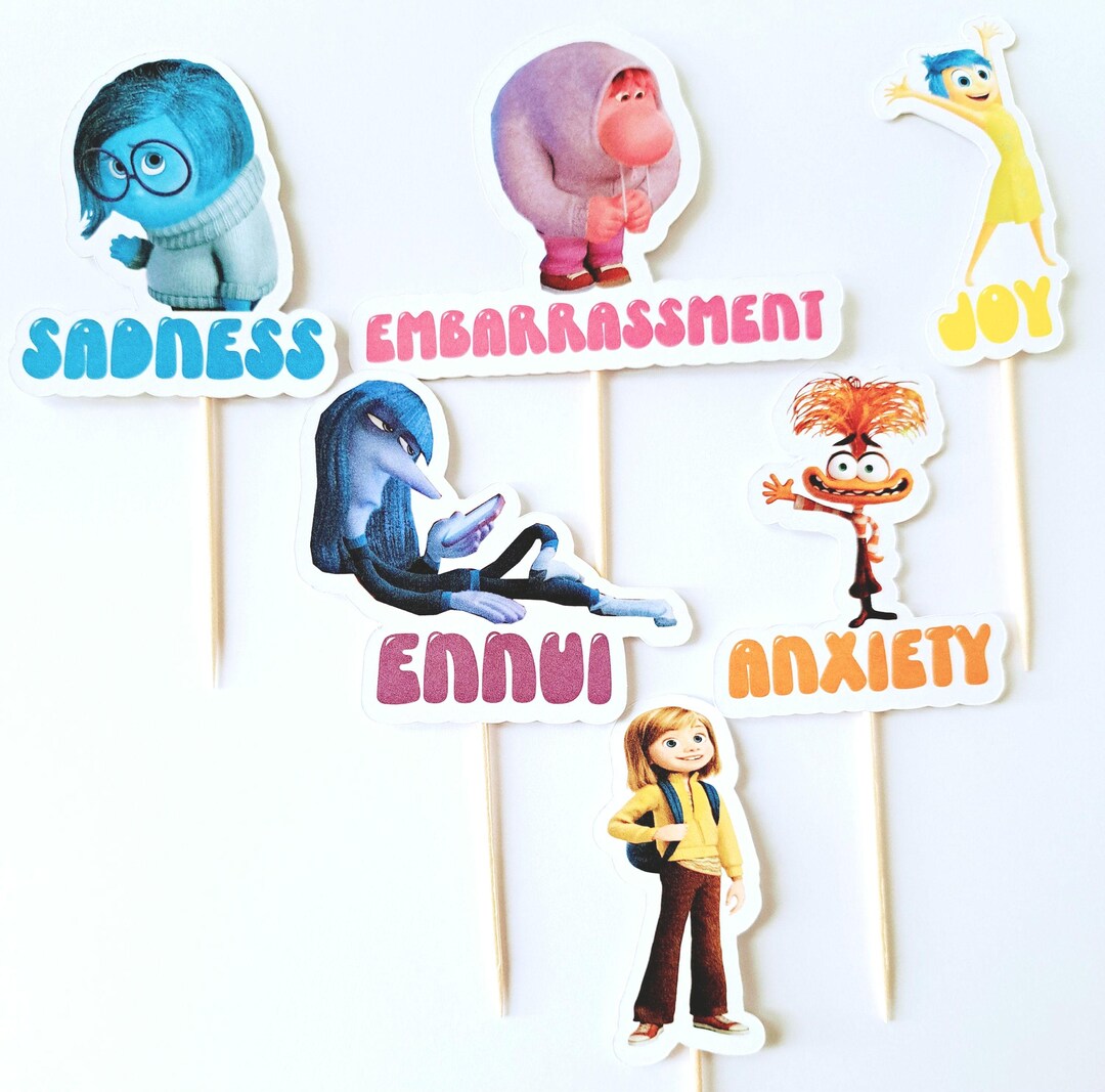 Inside Out 2 Cupcake Toppers X6 - Etsy